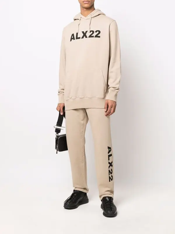 1017 Alyx 9sm Logo Print Hoodie - Neutrals