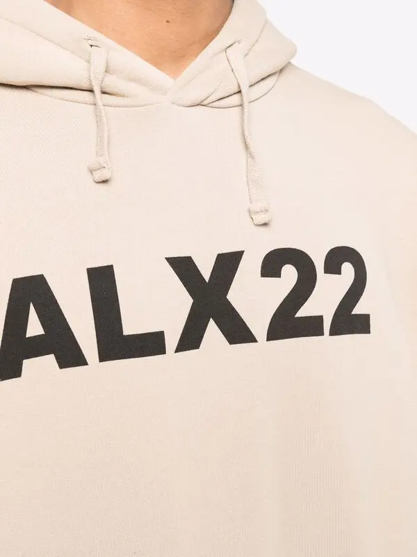1017 Alyx 9sm Logo Print Hoodie - Neutrals