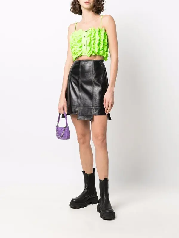 MSGM Cropped Ruffled Top