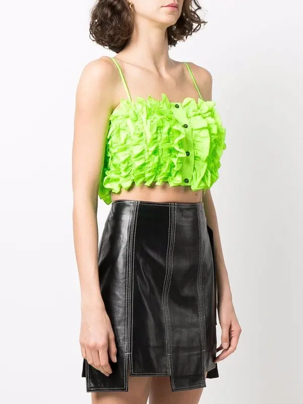 MSGM Cropped Ruffled Top