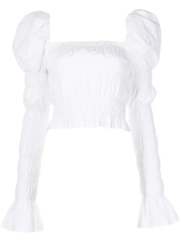 Caroline Constas Deiah Smocked Top