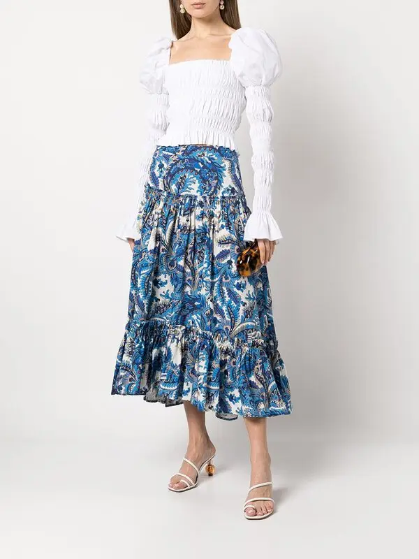Caroline Constas Deiah Smocked Top