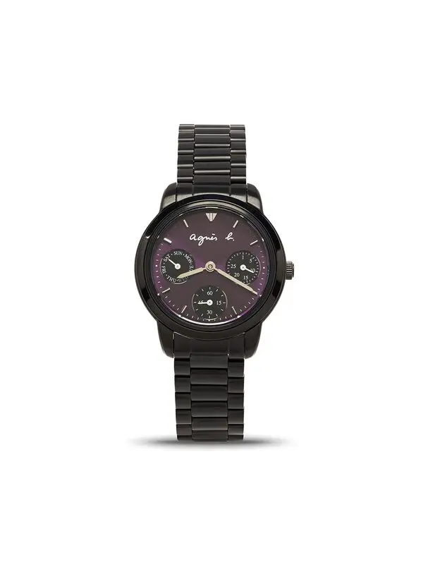 専用agnès b. クロノグラフ ブラック AgnèS B. Chronograph Solar 40mm In Black - 5% Off | Editorialist