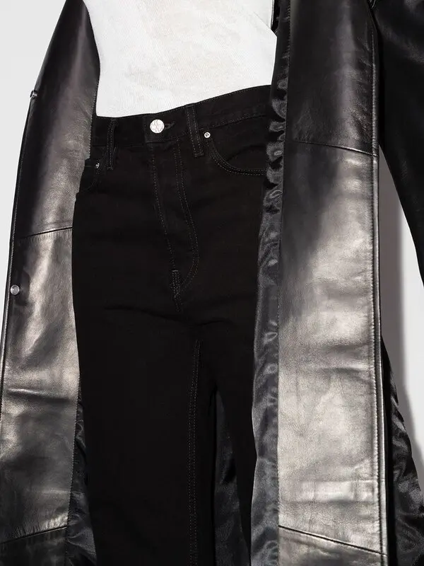 TOTEME Cropped Straight-leg Jeans - Black