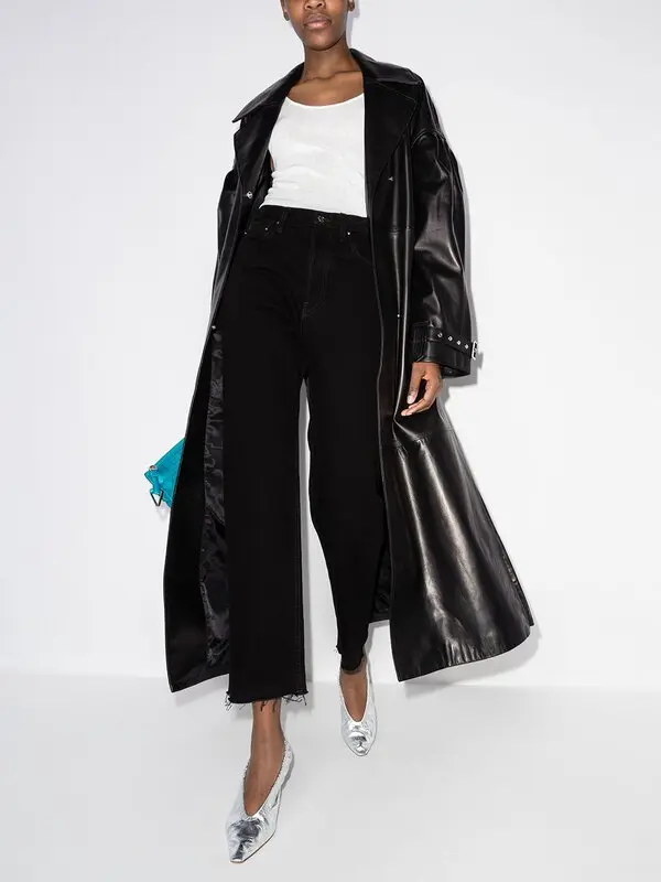 TOTEME Cropped Straight-leg Jeans - Black