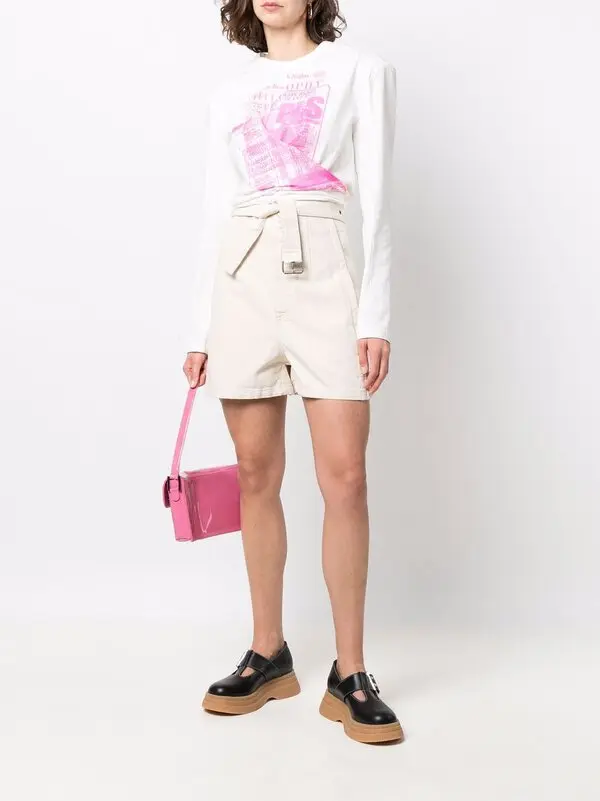 Philosophy Di Lorenzo Serafini Cotton News Print Wrap T-shirt