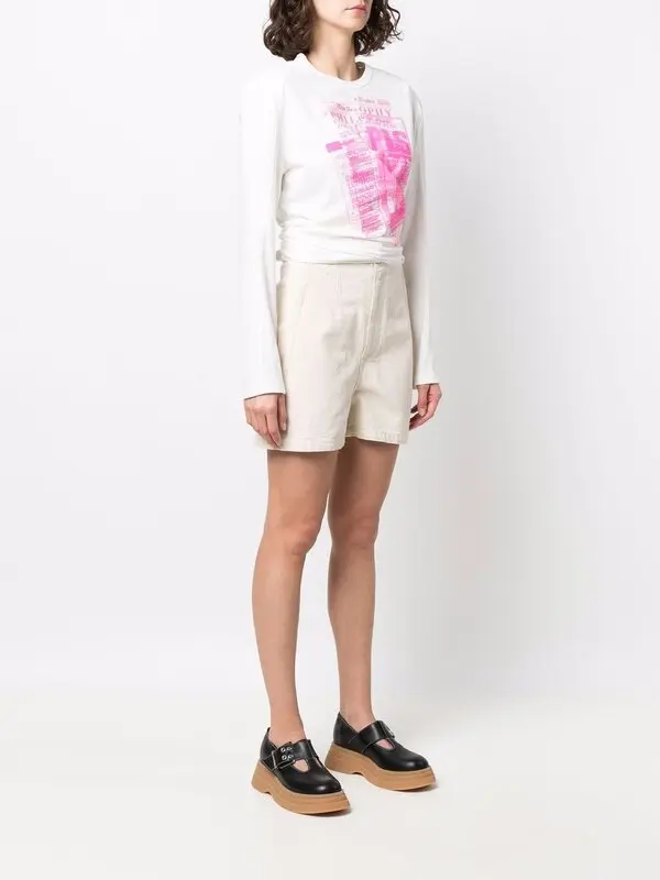 Philosophy Di Lorenzo Serafini Cotton News Print Wrap T-shirt