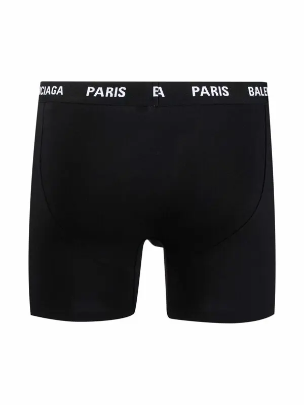 Balenciaga Paris Cotton Boxers - Black | Editorialist