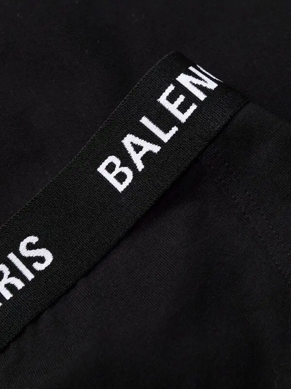 Balenciaga Paris Cotton Boxers - Black | Editorialist