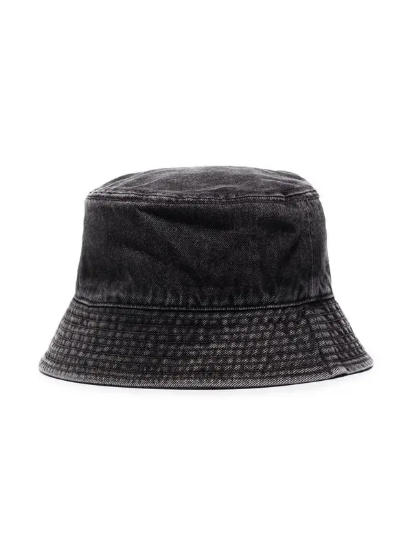 Alexander Wang Logo-Studded Denim Bucket Hat - Black | Editorialist