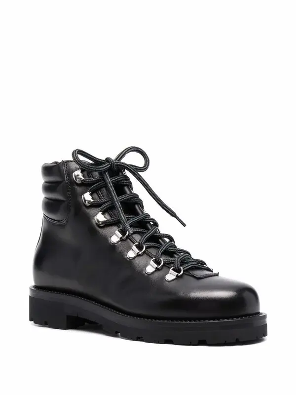 SCAROSSO Catherine Leather Boots - Black