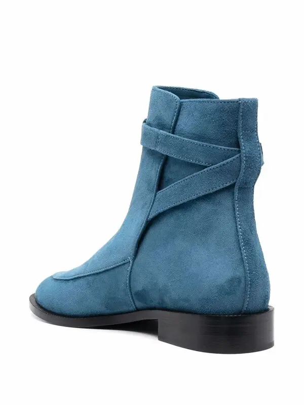 SCAROSSO Kelly Suede Boots - Blue