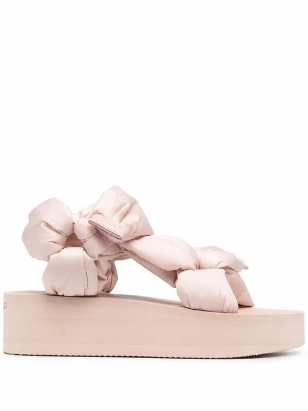 Red Valentino Puffy Strap Flatform Sandals