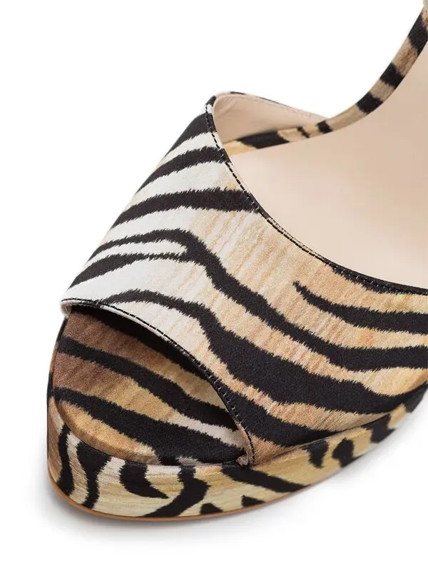SOPHIA WEBSTER Natalia Tiger Print 140mm Platform Sandals