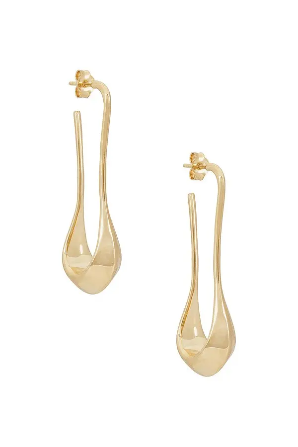 LEMAIRE Short Drop Earrings - Light Gold