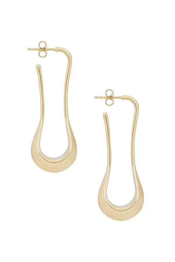LEMAIRE Short Drop Earrings - Light Gold