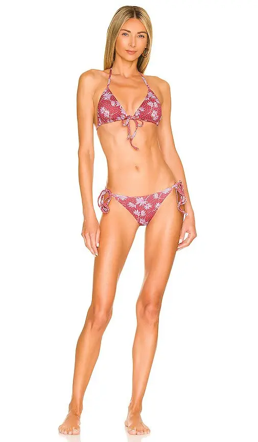 Eberjey Nessa Bikini Top In Burgundy