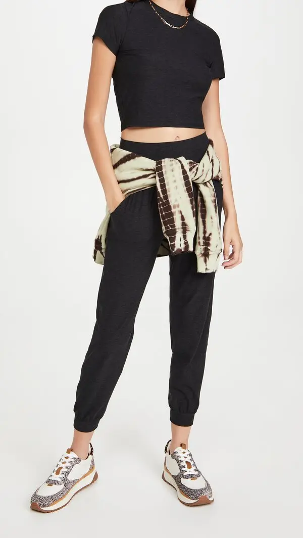 Beyond Yoga Spacedye Midi Joggers - Darkest Night