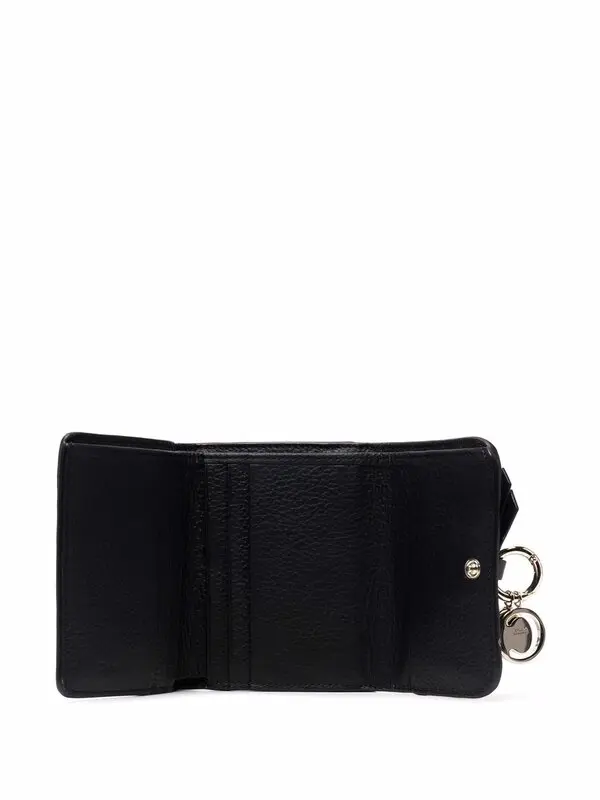 Chloé Logo Plaque Tri-fold Wallet - Black