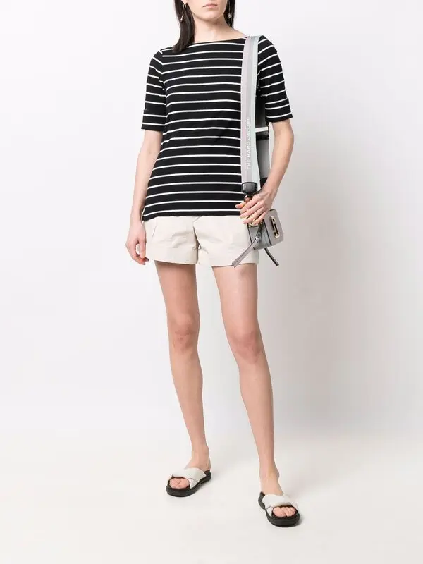 Ralph Lauren Elbow-sleeve Striped Top