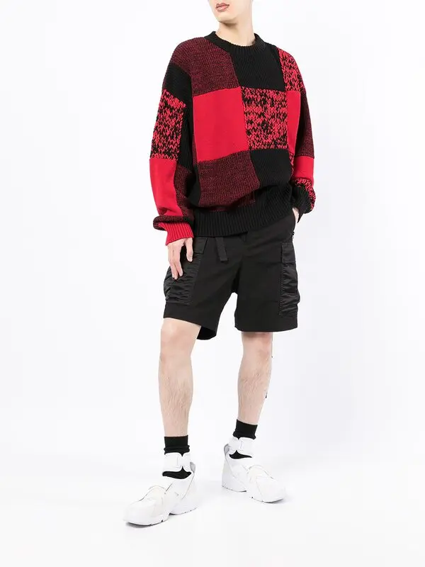 Sacai Checked Round-neck Jumper
