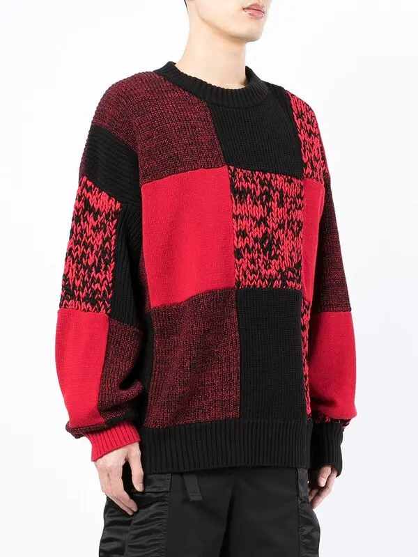Sacai Checked Round-neck Jumper