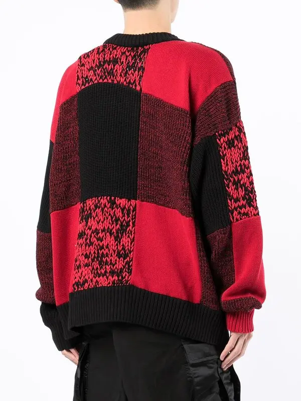 Sacai Checked Round-neck Jumper