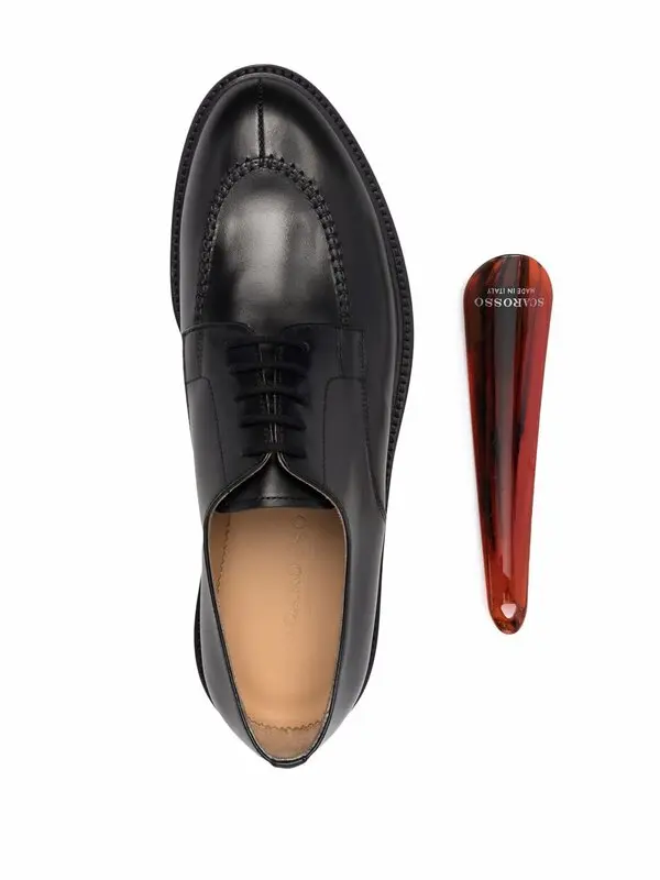 SCAROSSO Leather Derby Shoes