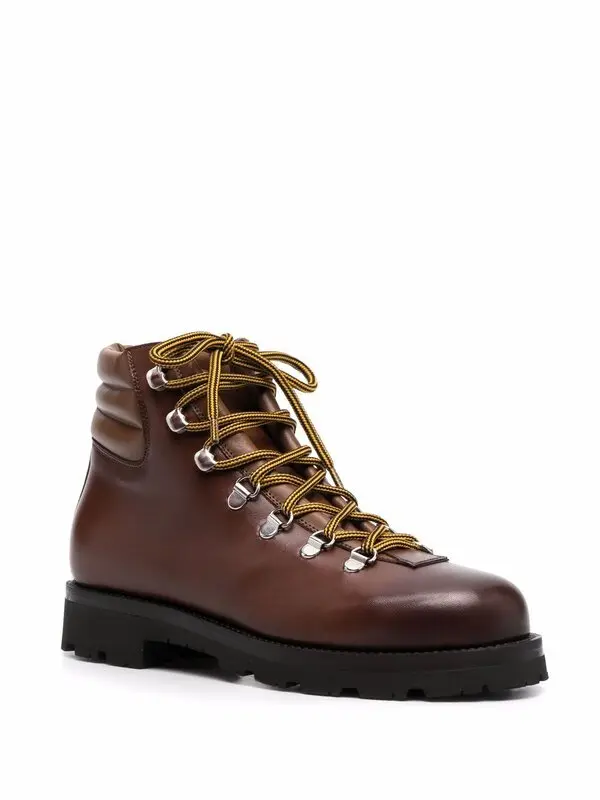 SCAROSSO Catherine Lace-up Boots - Brown