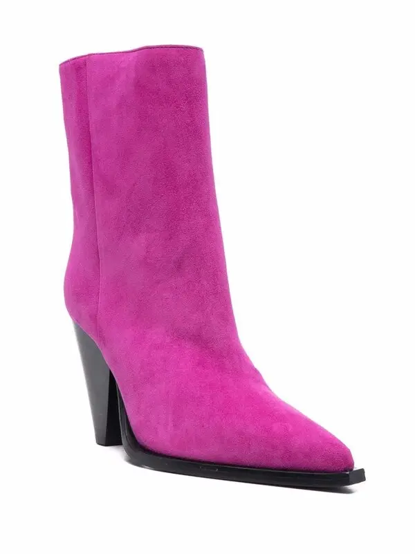 SCAROSSO Emily Suede Boots - Pink