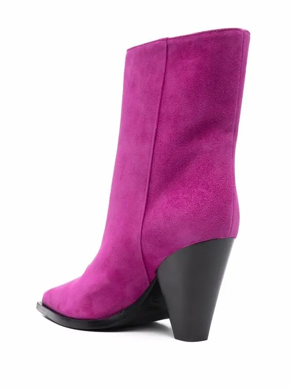 SCAROSSO Emily Suede Boots - Pink
