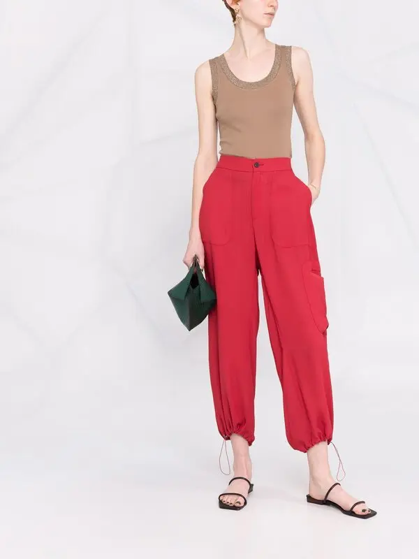 Fabiana Filippi Elasticated Cropped Trousers