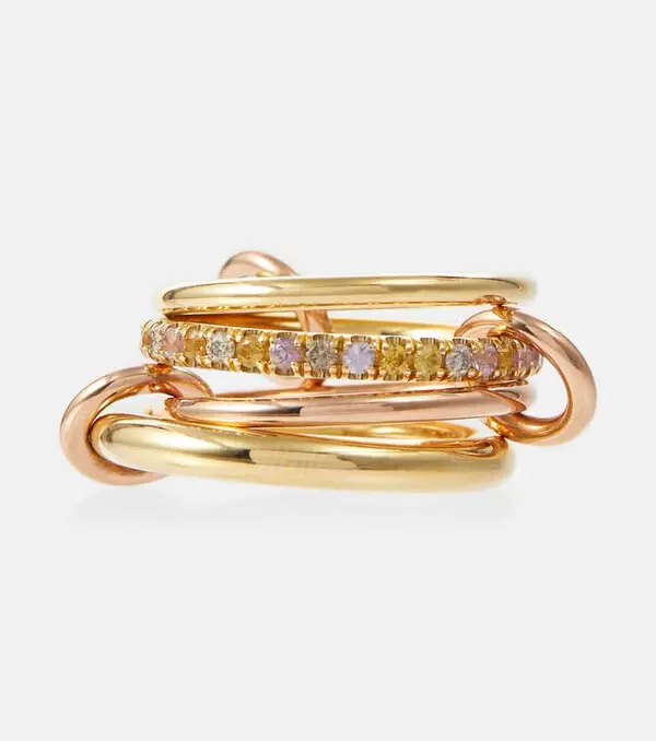 SPINELLI KILCOLLIN Nimbus 18kt Yellow And Rose Linked Ring - Gold