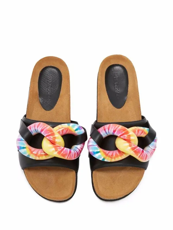 JW Anderson Chain Slip-on Slides - Black