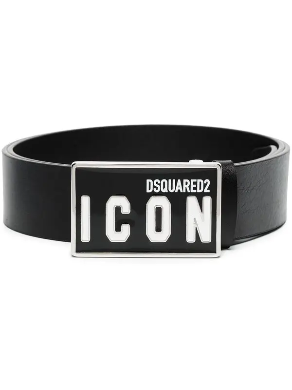 Dsquared2 Icon Leather Belt - Black