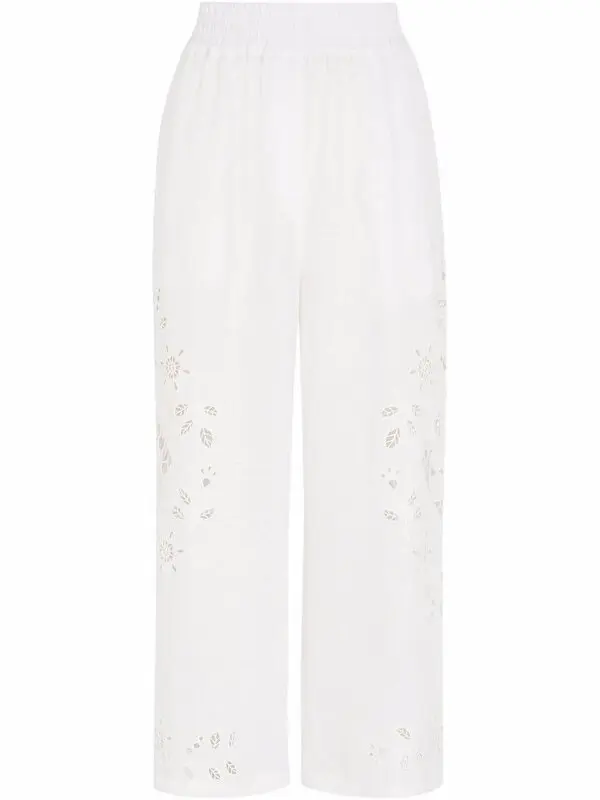 Dolce & Gabbana Cropped Linen Trousers