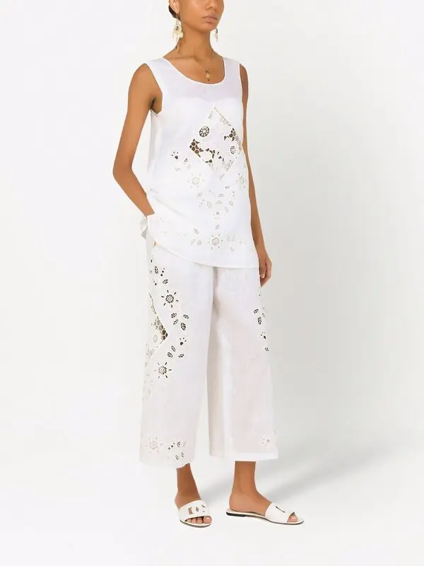 Dolce & Gabbana Cropped Linen Trousers