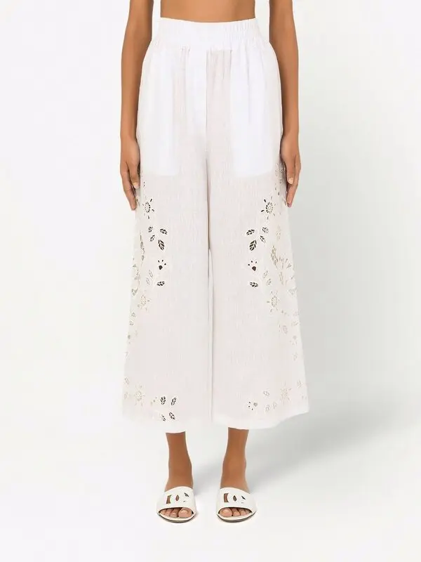 Dolce & Gabbana Cropped Linen Trousers