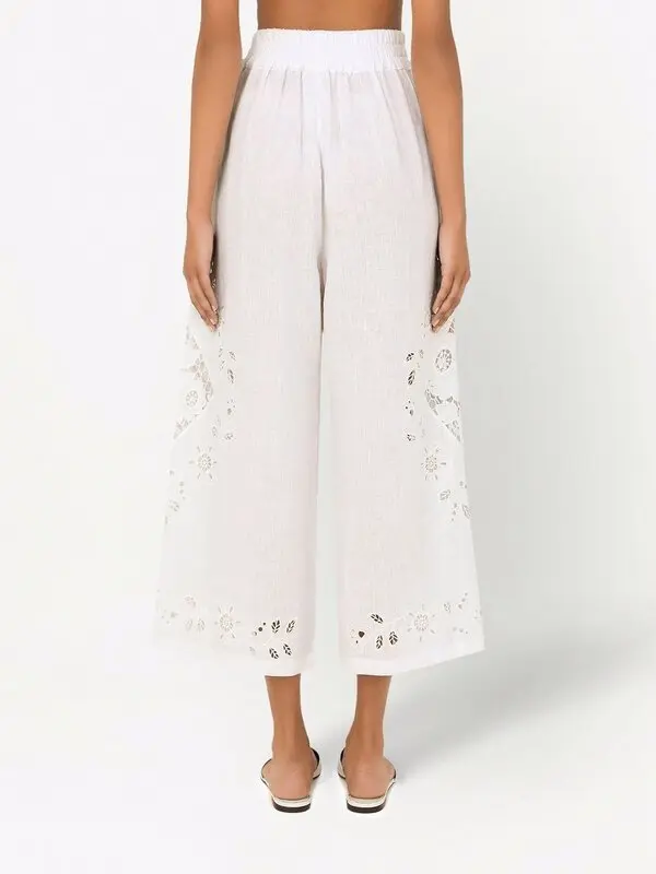 Dolce & Gabbana Cropped Linen Trousers
