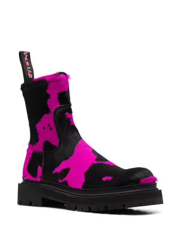 Camper Eki Cow Print Boots