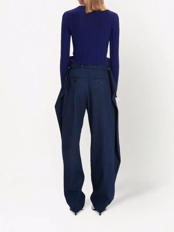 JW Anderson Fold-over Wide-leg Jeans