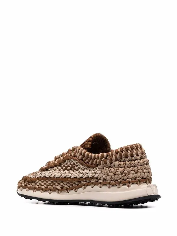 Valentino Garavani Crochet Low-top Sneakers - Brown