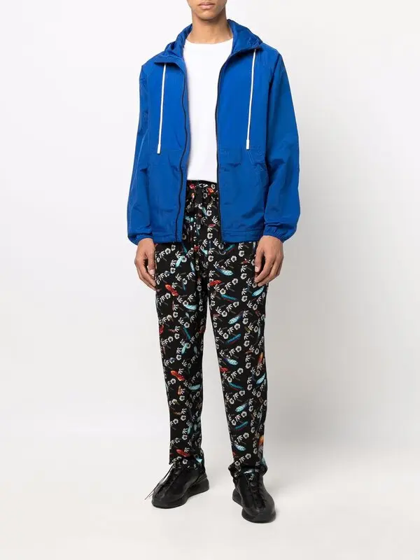 COUNTY OF MILAN Graphic-print Pleated Track Pants