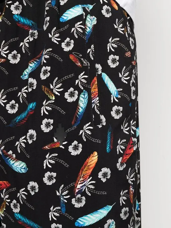 COUNTY OF MILAN Graphic-print Pleated Track Pants