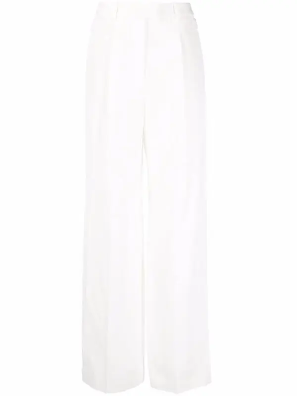 Fabiana Filippi Ivory High-waisted Tailored Trousers - White