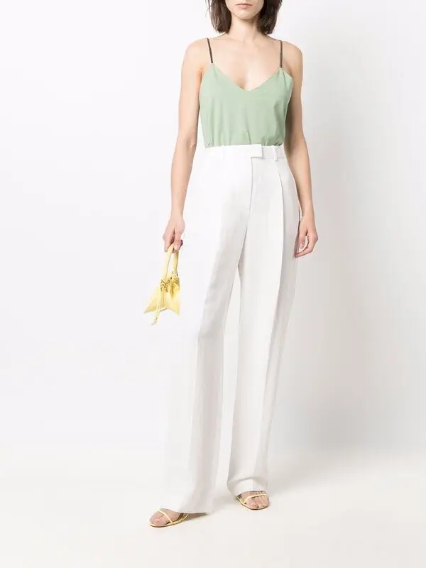 Fabiana Filippi Ivory High-waisted Tailored Trousers - White