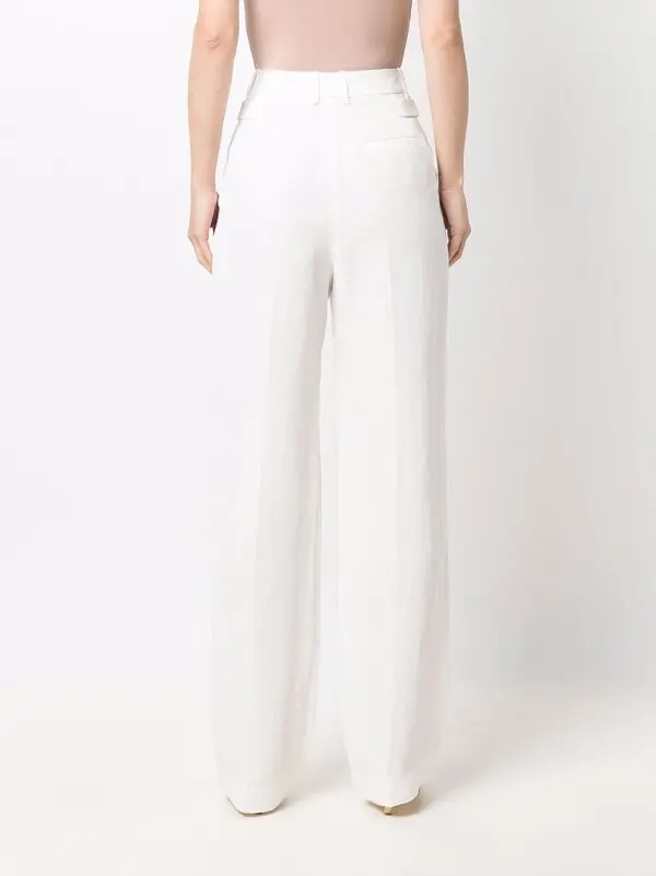 Fabiana Filippi Ivory High-waisted Tailored Trousers - White
