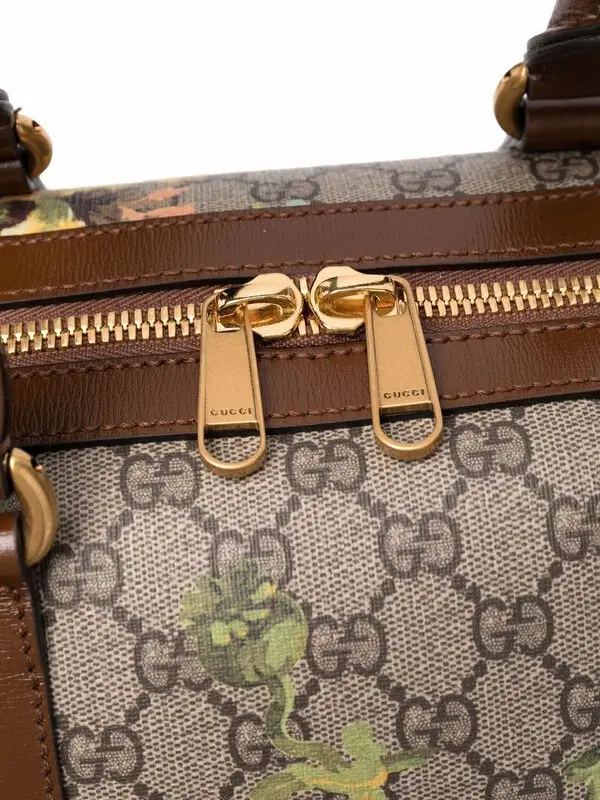 Gucci Gg Supreme Carnation Print Duffle Bag