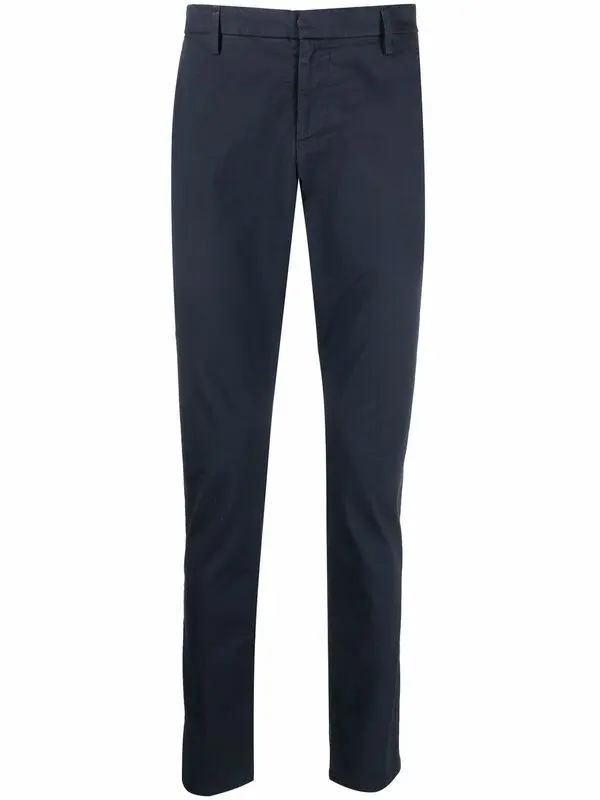 DONDUP Pleated Slim-fit Chinos - Blue
