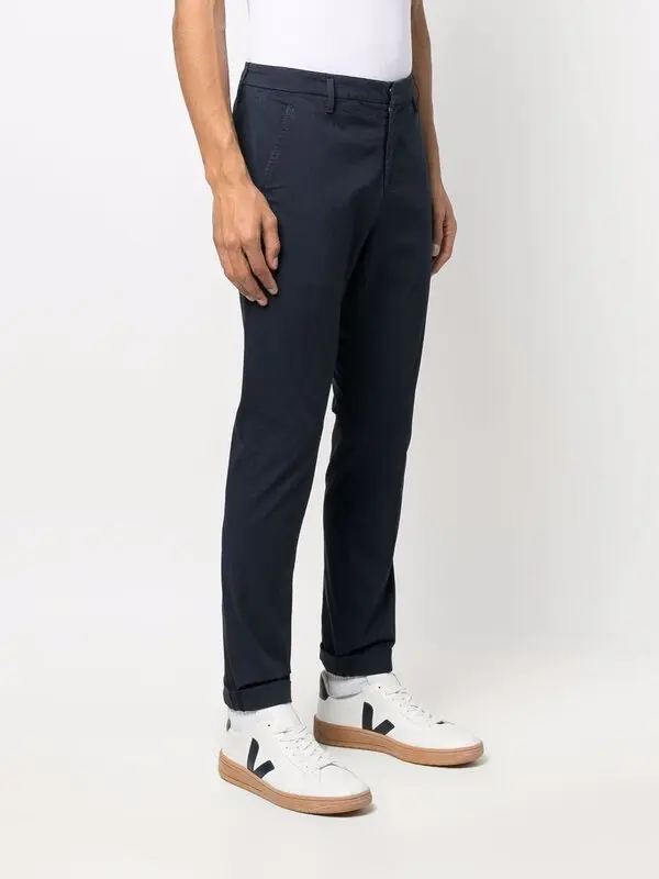 DONDUP Pleated Slim-fit Chinos - Blue